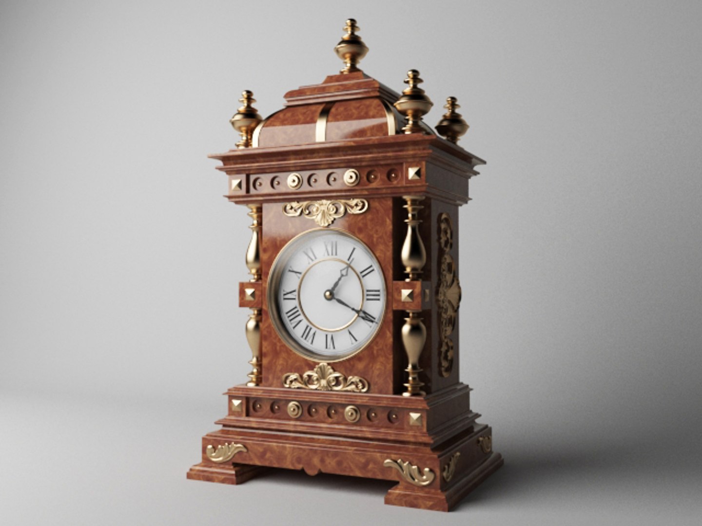 3D Antique Old Watch Clock Model - TurboSquid 1395648