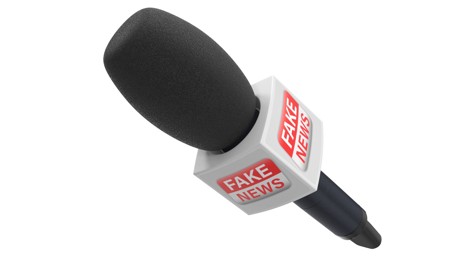 Fake News Interview Microphone Square 3D model - TurboSquid 2166914