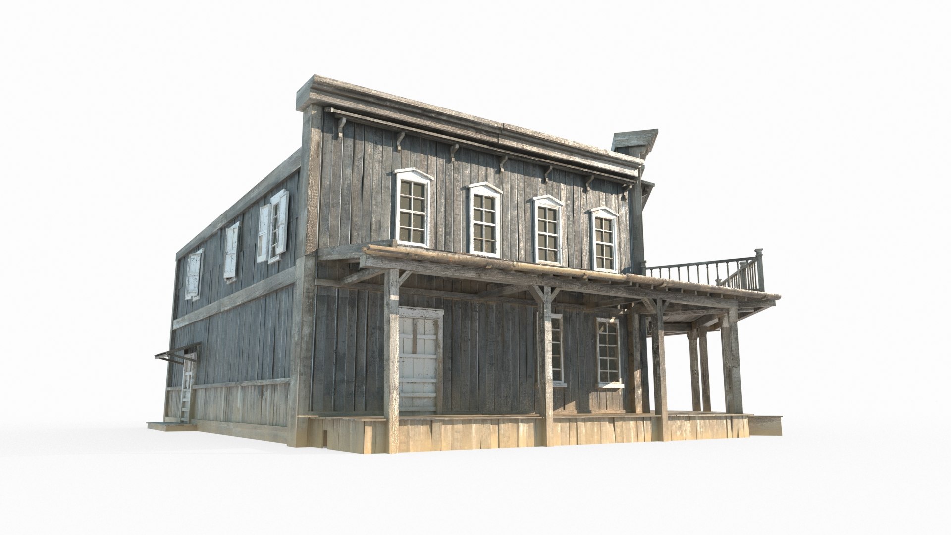 Old Western Architecture Tavern 3D Model - TurboSquid 2299309