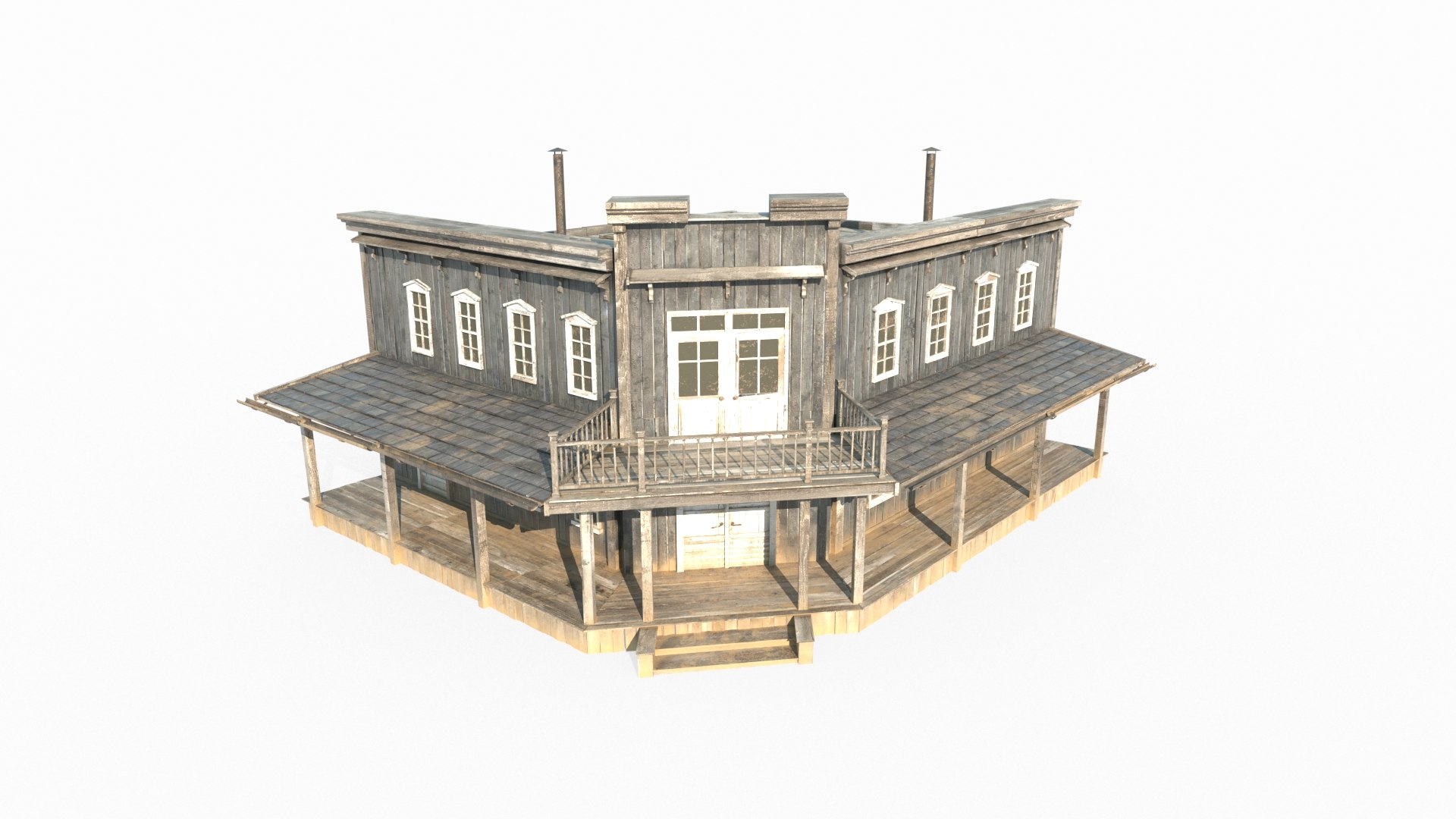 Old Western Architecture Tavern 3D Model - TurboSquid 2299309