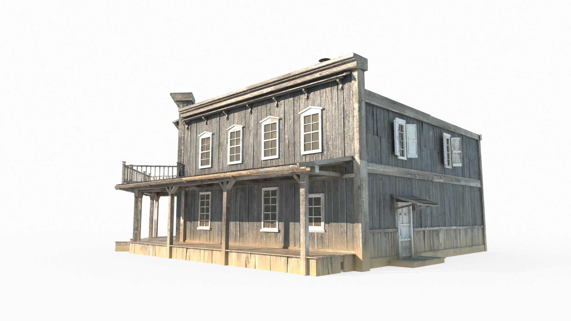 Old Western Architecture Tavern 3D Model - TurboSquid 2299309