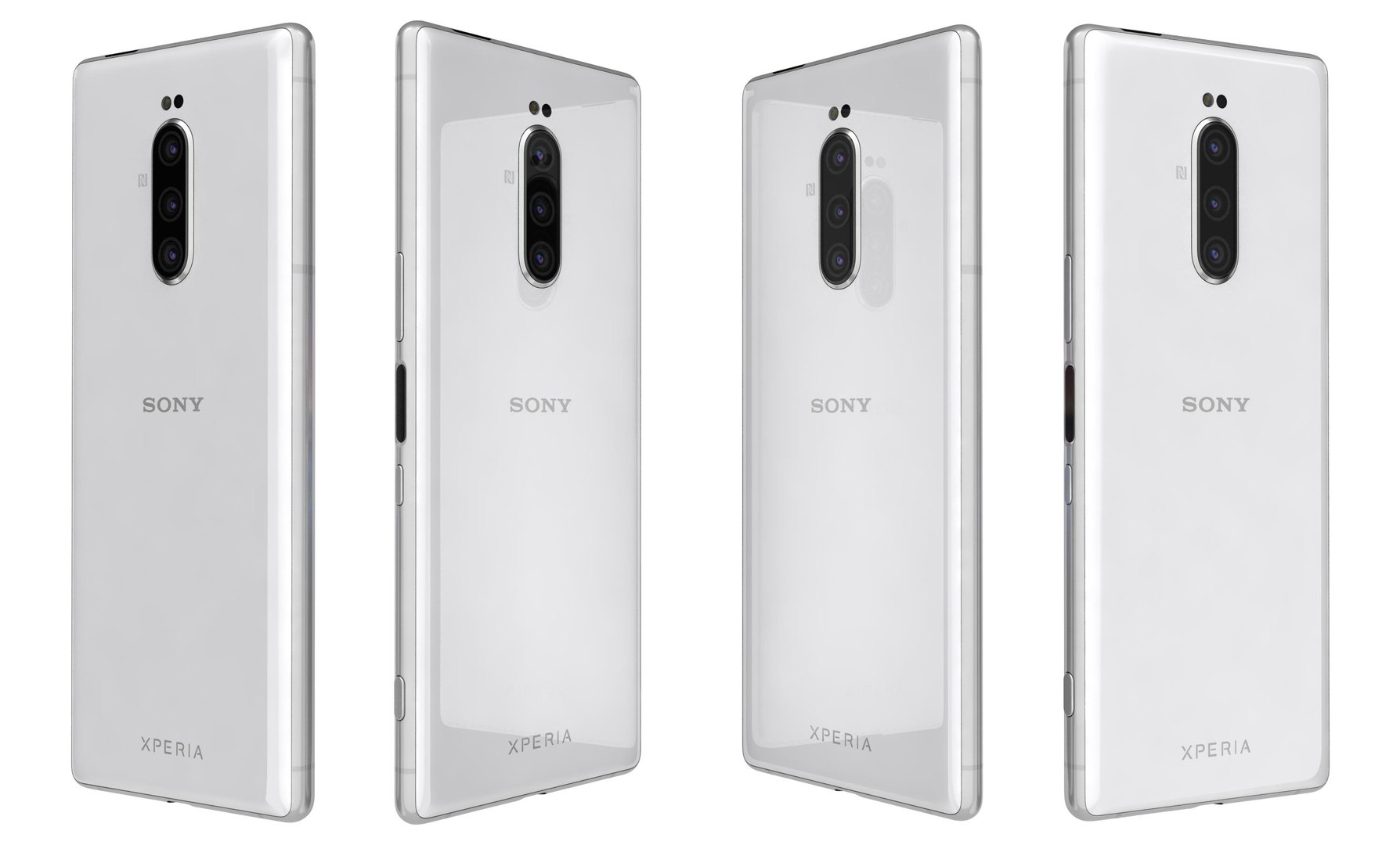 Sony Xperia 1 White 3D Model - TurboSquid 1597989