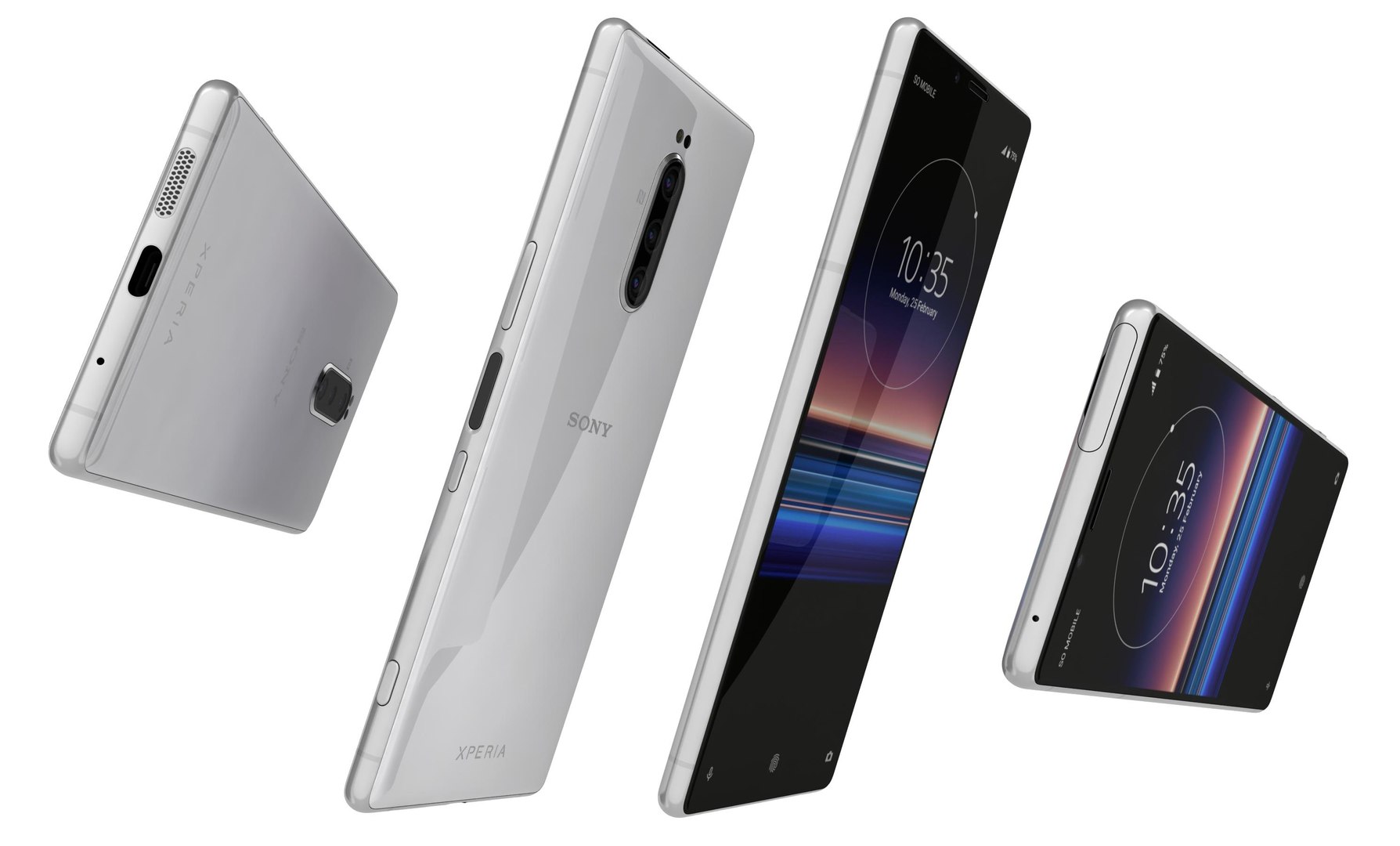 Sony Xperia 1 White 3D Model - TurboSquid 1597989