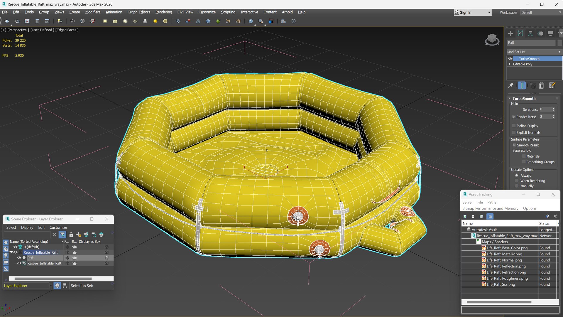 Rescue Inflatable Raft 3D Model - TurboSquid 2315051