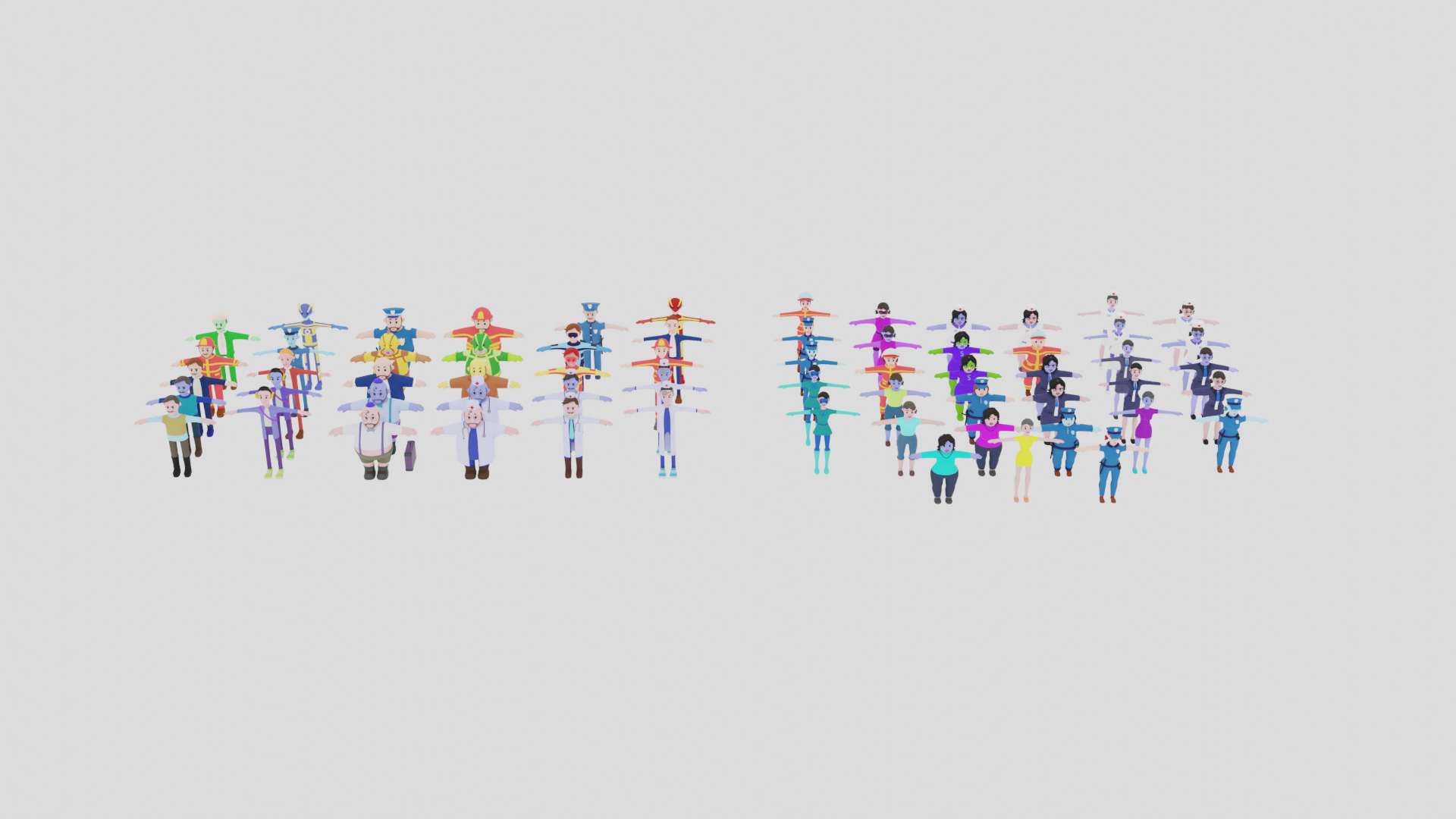 3D Cartoon 63 Stylized Characters Fully Rigged Blendshaped - TurboSquid ...