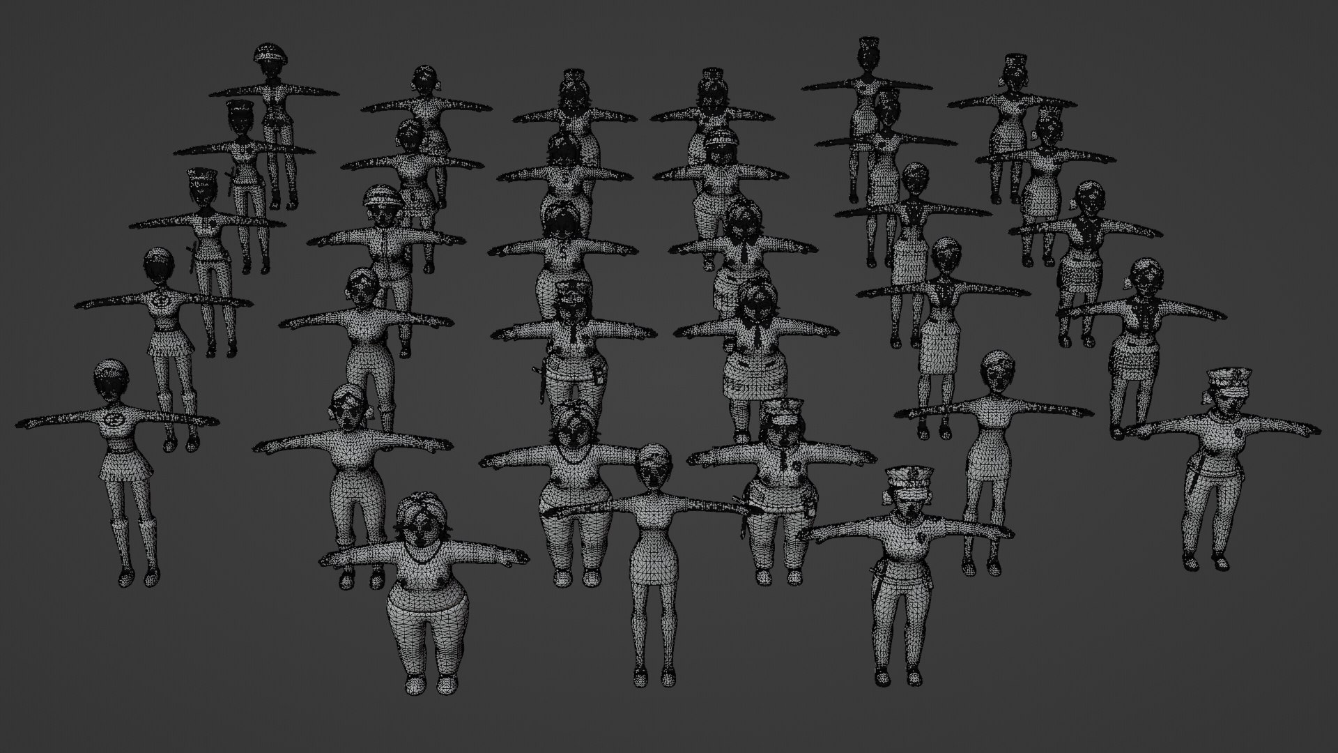 3D Cartoon 63 Stylized Characters Fully Rigged Blendshaped - TurboSquid ...