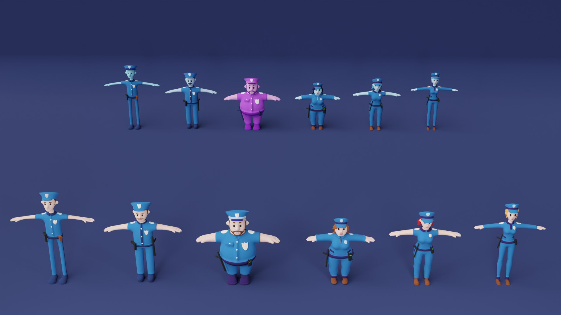 3D Cartoon 63 Stylized Characters Fully Rigged Blendshaped - TurboSquid ...