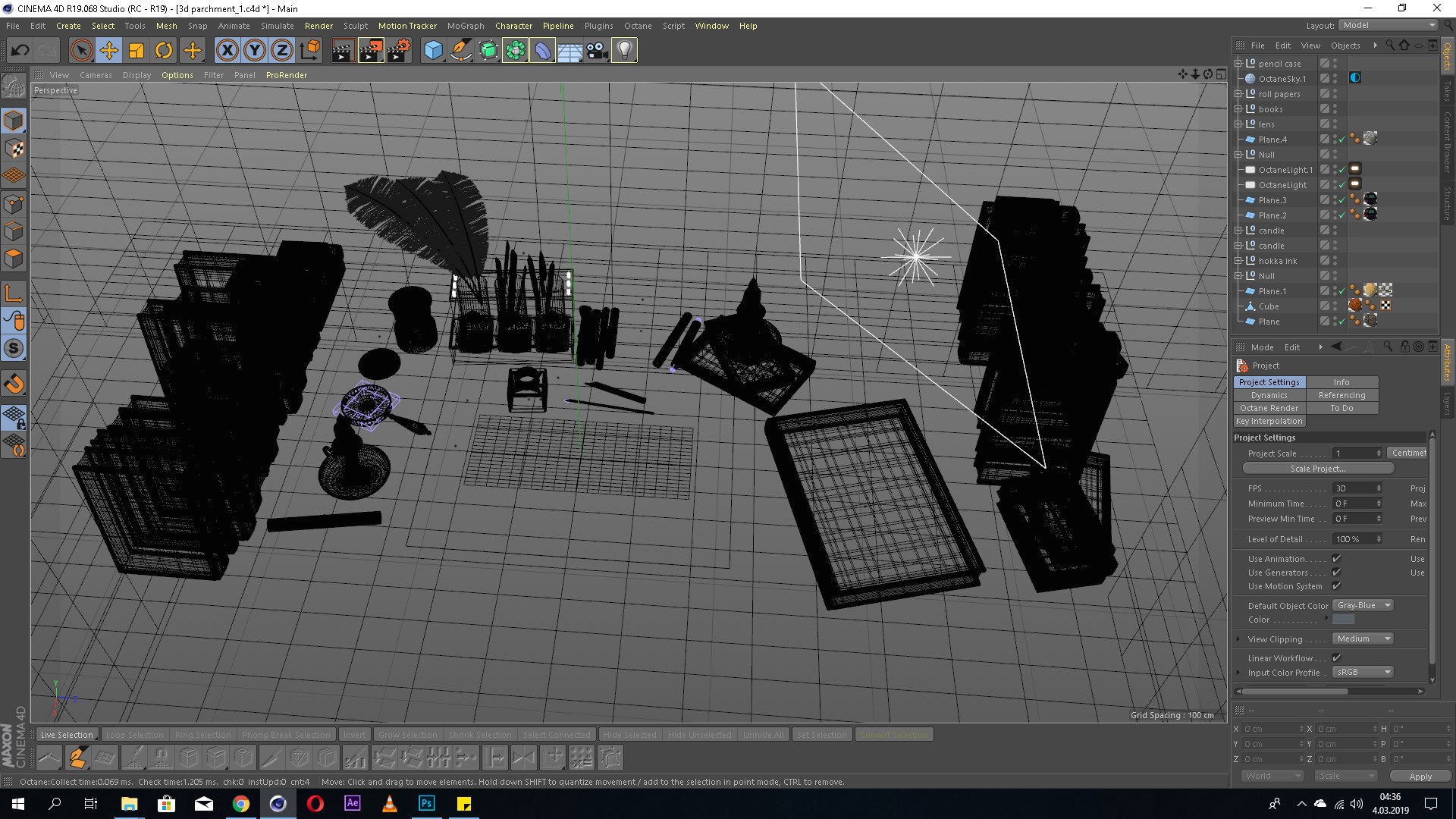 3D Parchment Table Model - TurboSquid 1383720