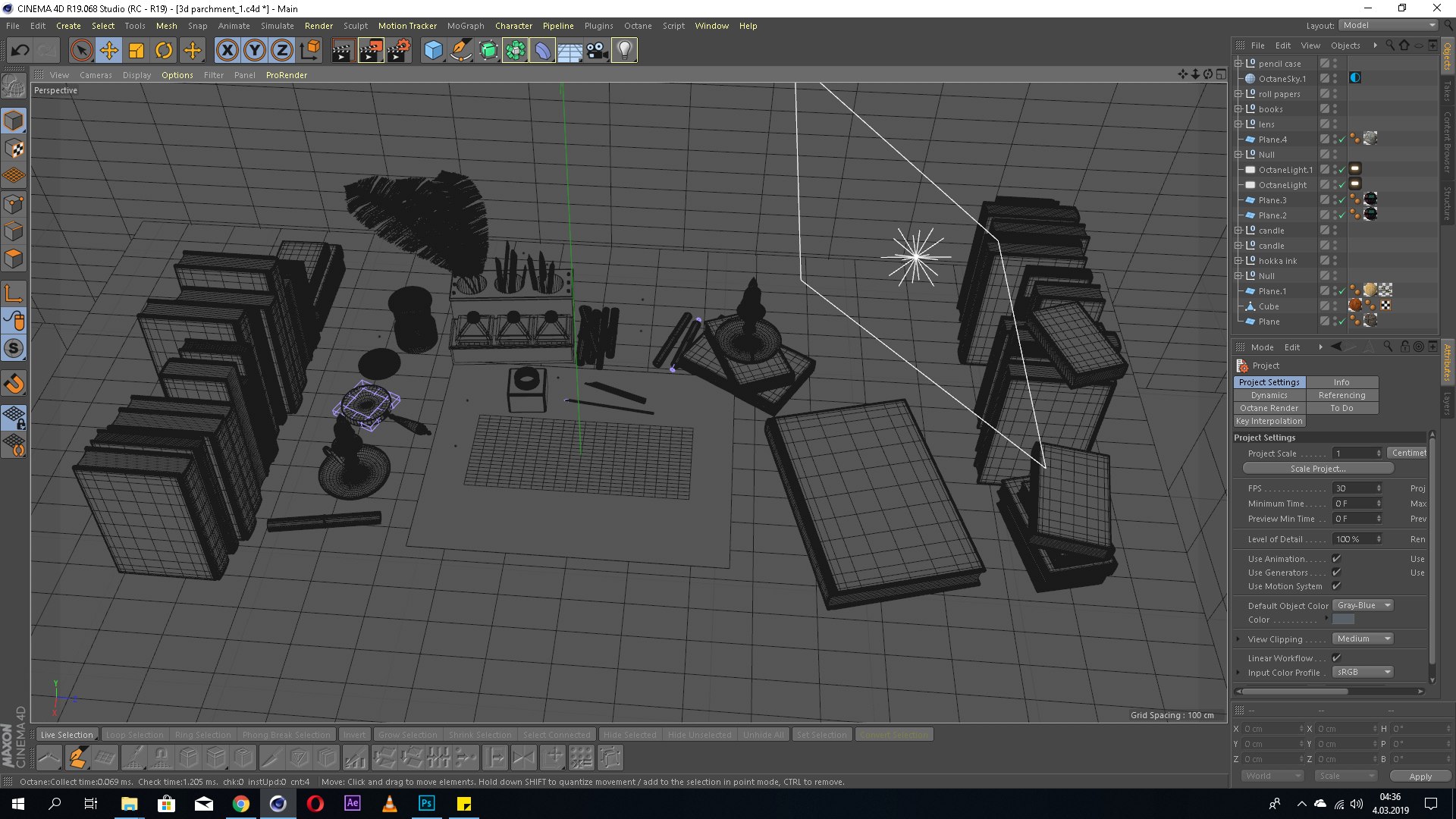 3D Parchment Table Model - TurboSquid 1383720
