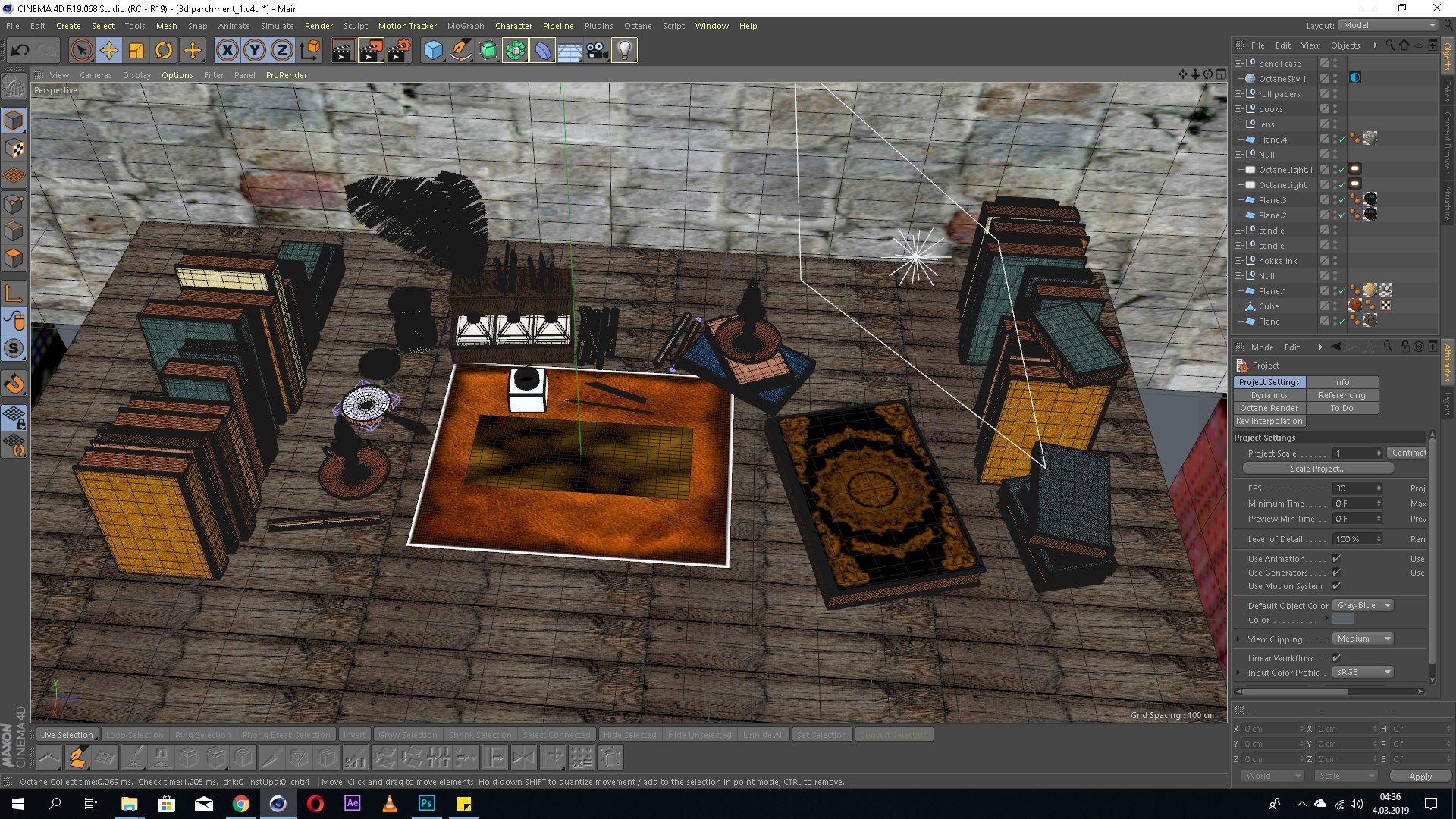 3D Parchment Table Model - TurboSquid 1383720