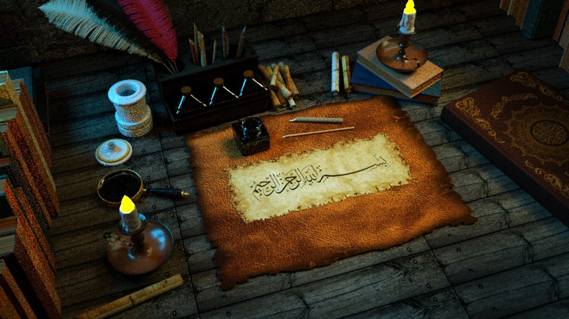 3D Parchment Table Model - TurboSquid 1383720