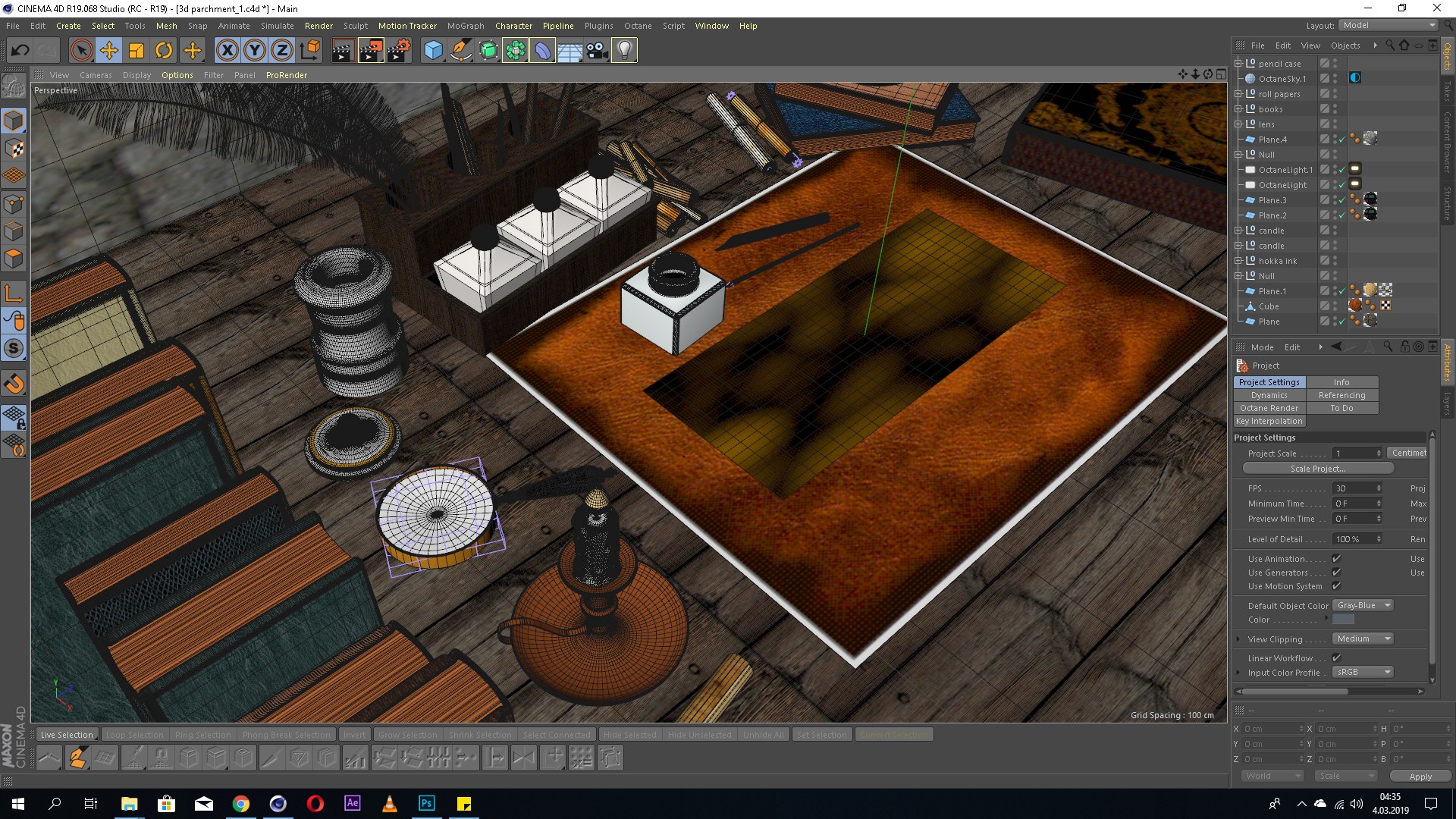 3D Parchment Table Model - TurboSquid 1383720