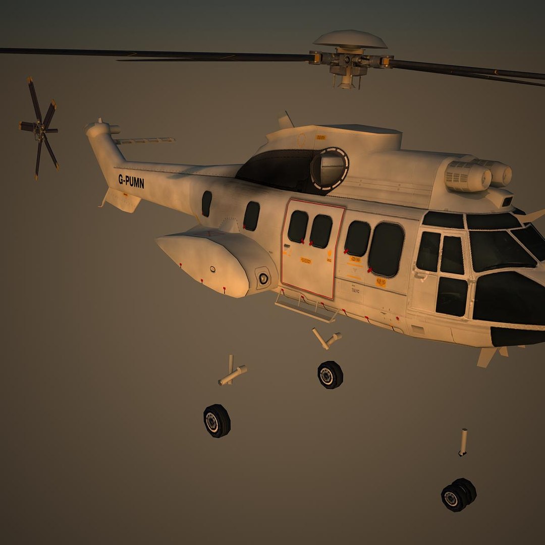 Aerospatiale As-332 Super 3d Model