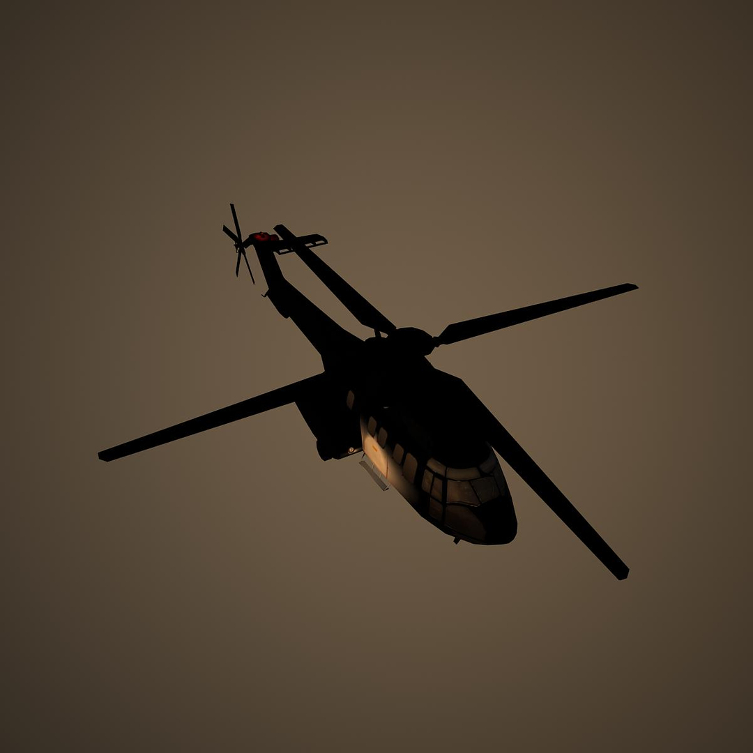 Aerospatiale As-332 Super 3d Model
