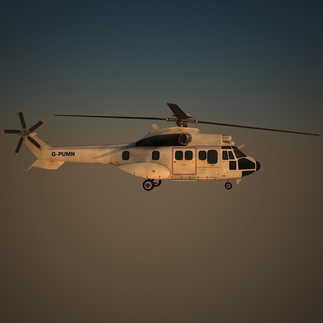 Aerospatiale As-332 Super 3d Model