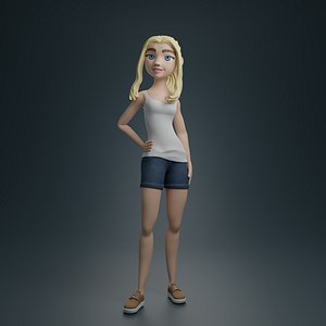 Girl Stylized 3D Models for Download | TurboSquid