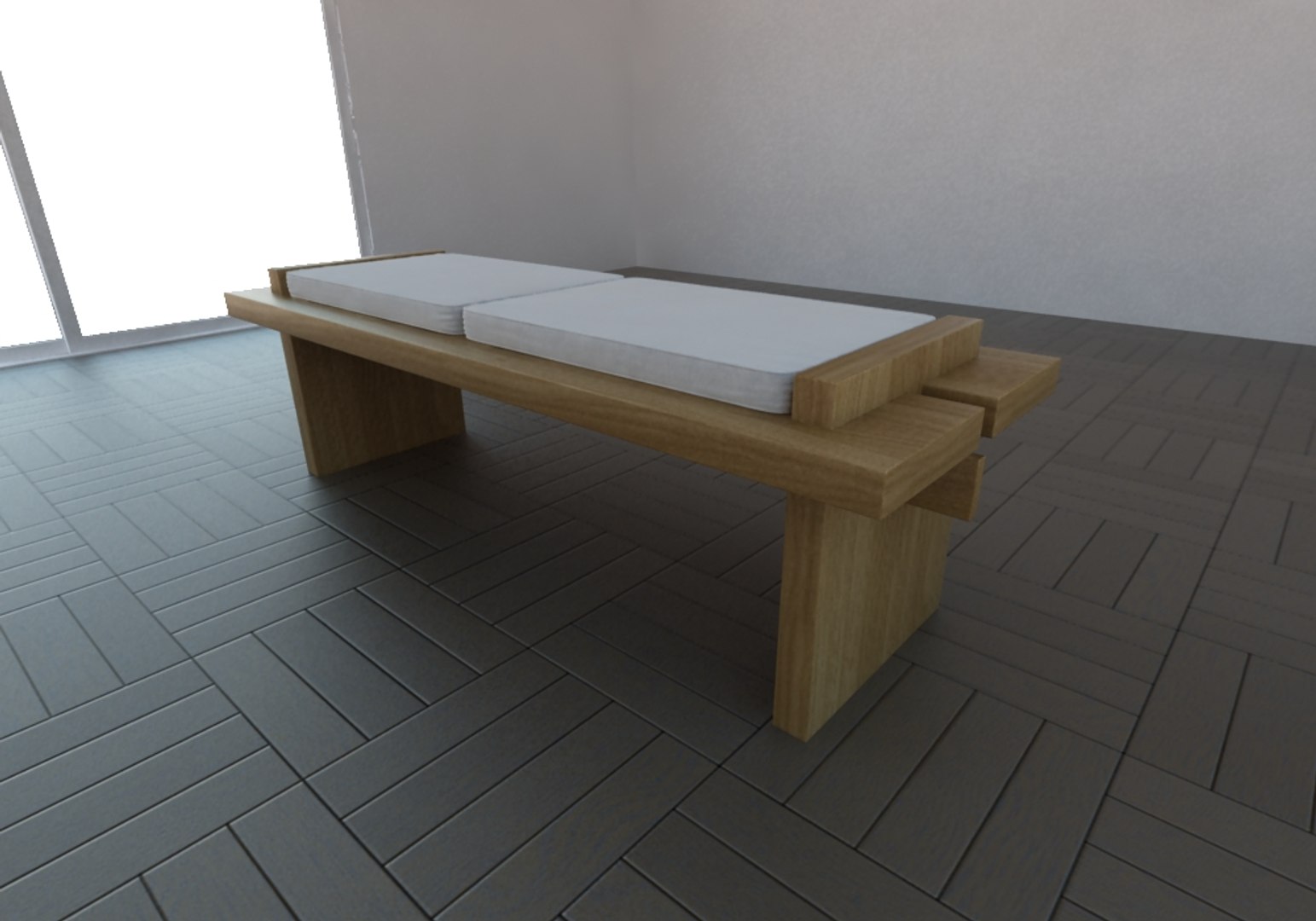 3d Model Bench Wood