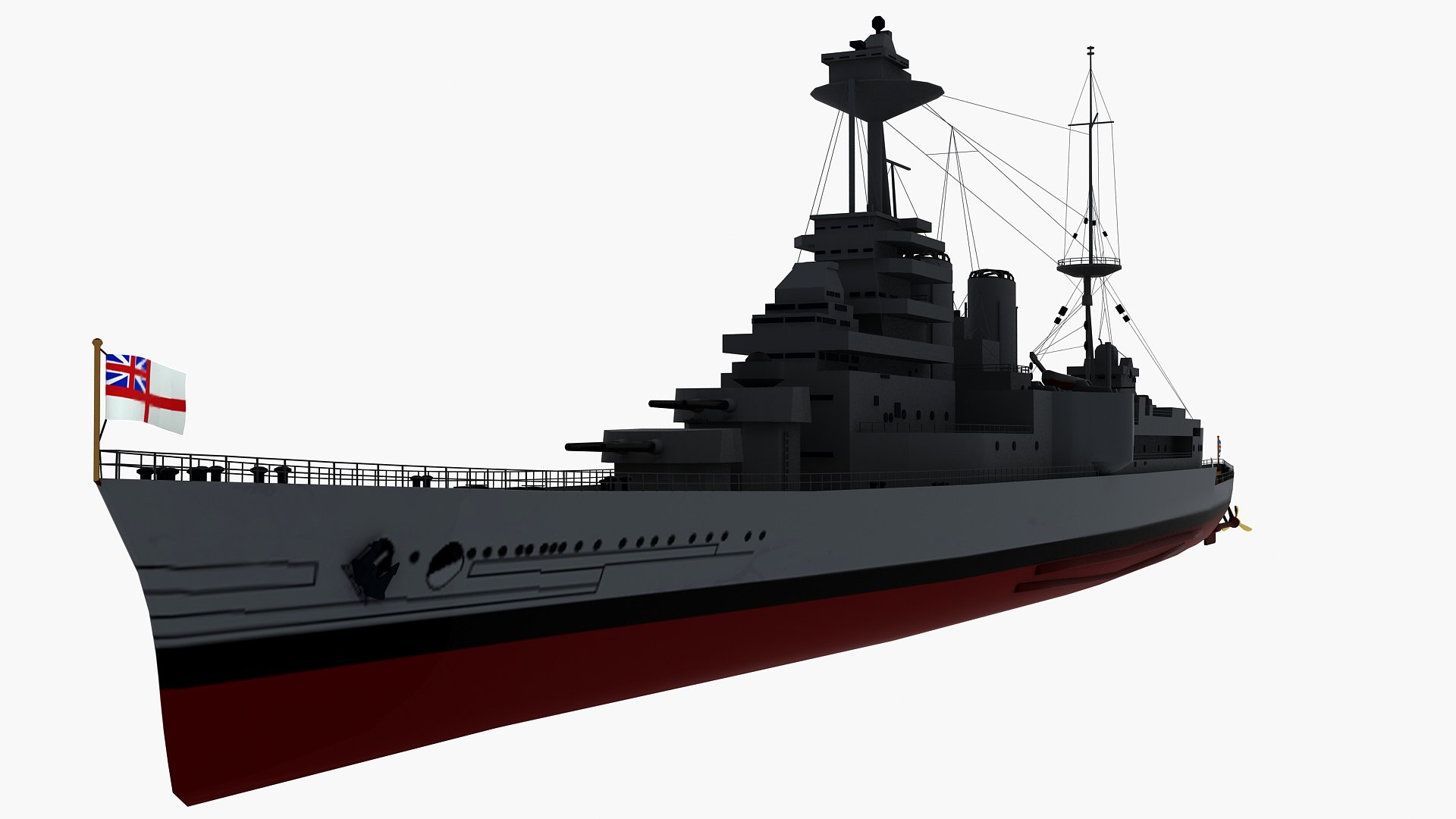 Sailing Hms Hood 3D - TurboSquid 1205038