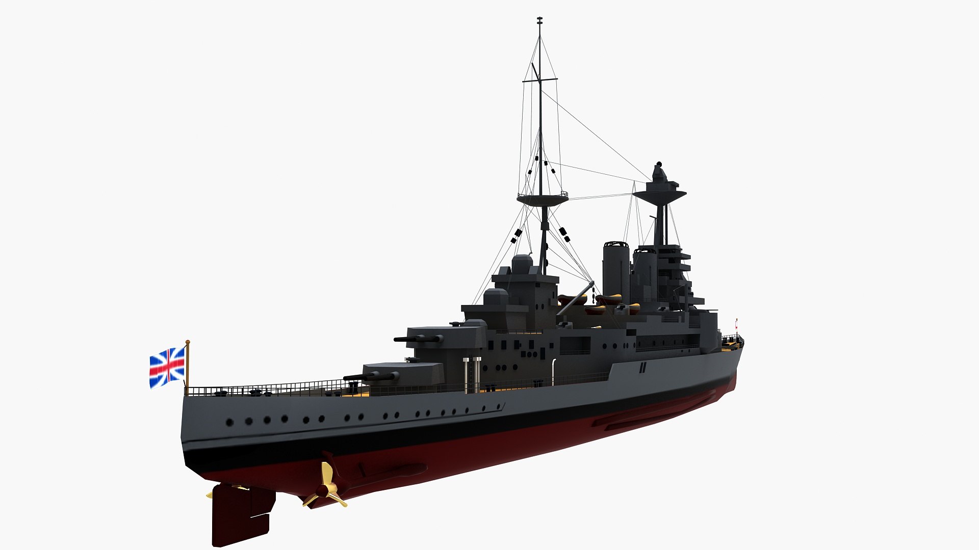 Sailing Hms Hood 3D - TurboSquid 1205038