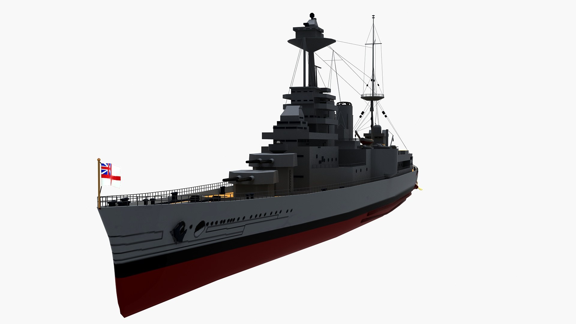 Sailing Hms Hood 3D - TurboSquid 1205038