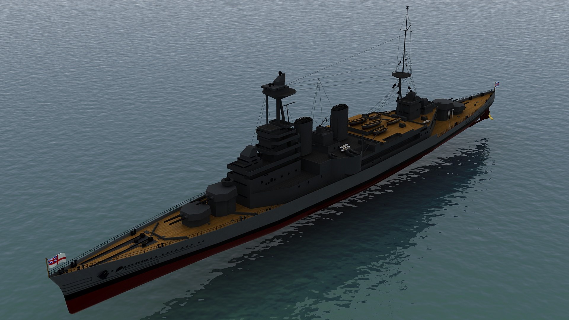 Sailing Hms Hood 3D - TurboSquid 1205038