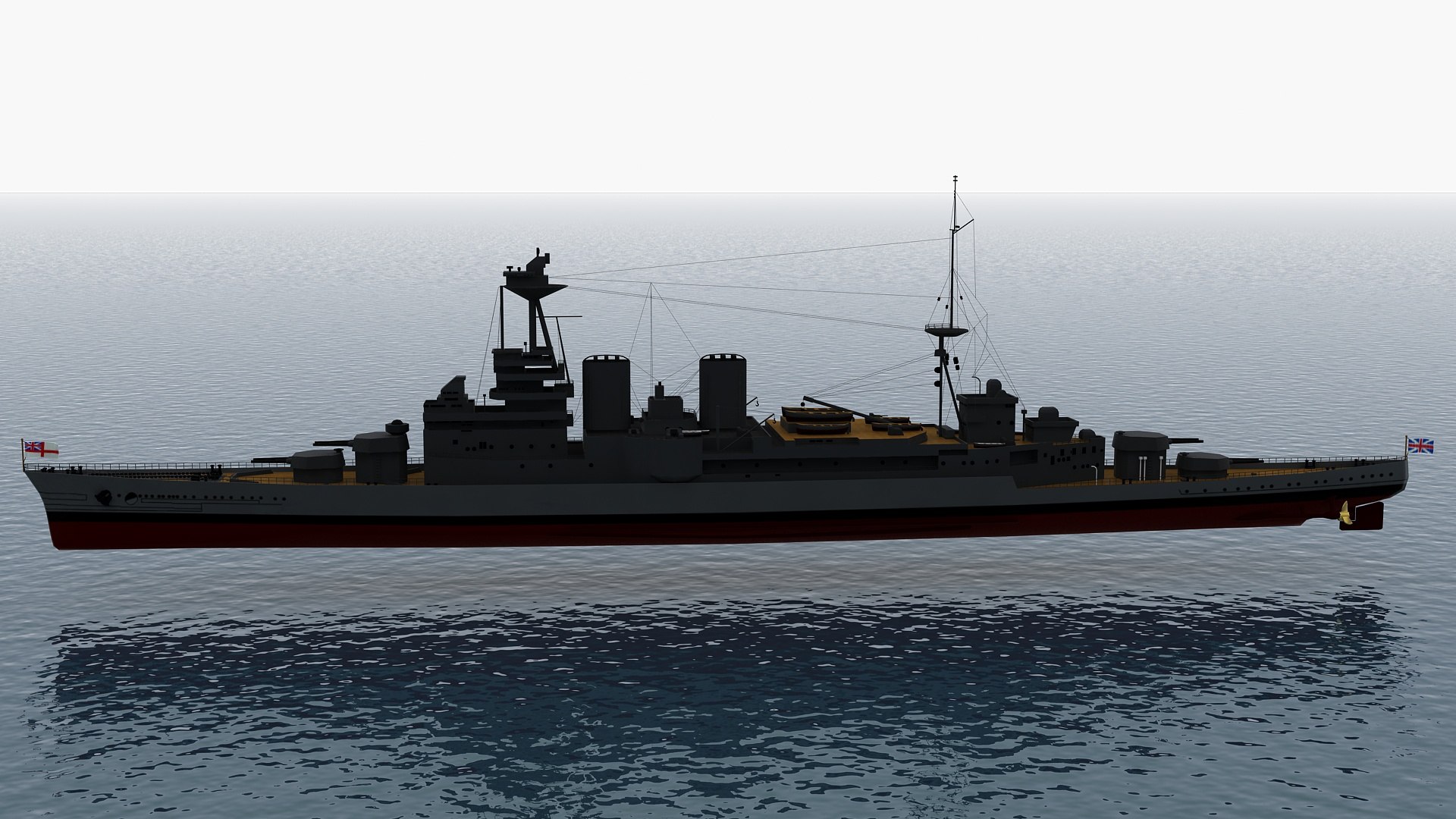 Sailing Hms Hood 3D - TurboSquid 1205038