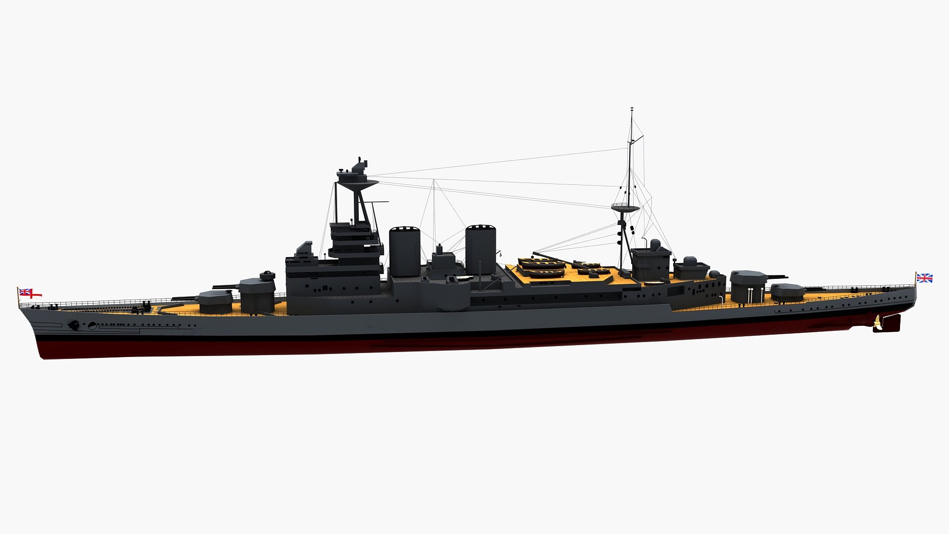 Sailing Hms Hood 3D - TurboSquid 1205038