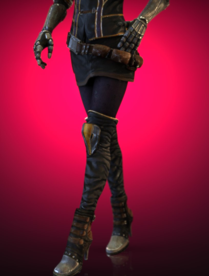 3d eve sexy woman warrior character model