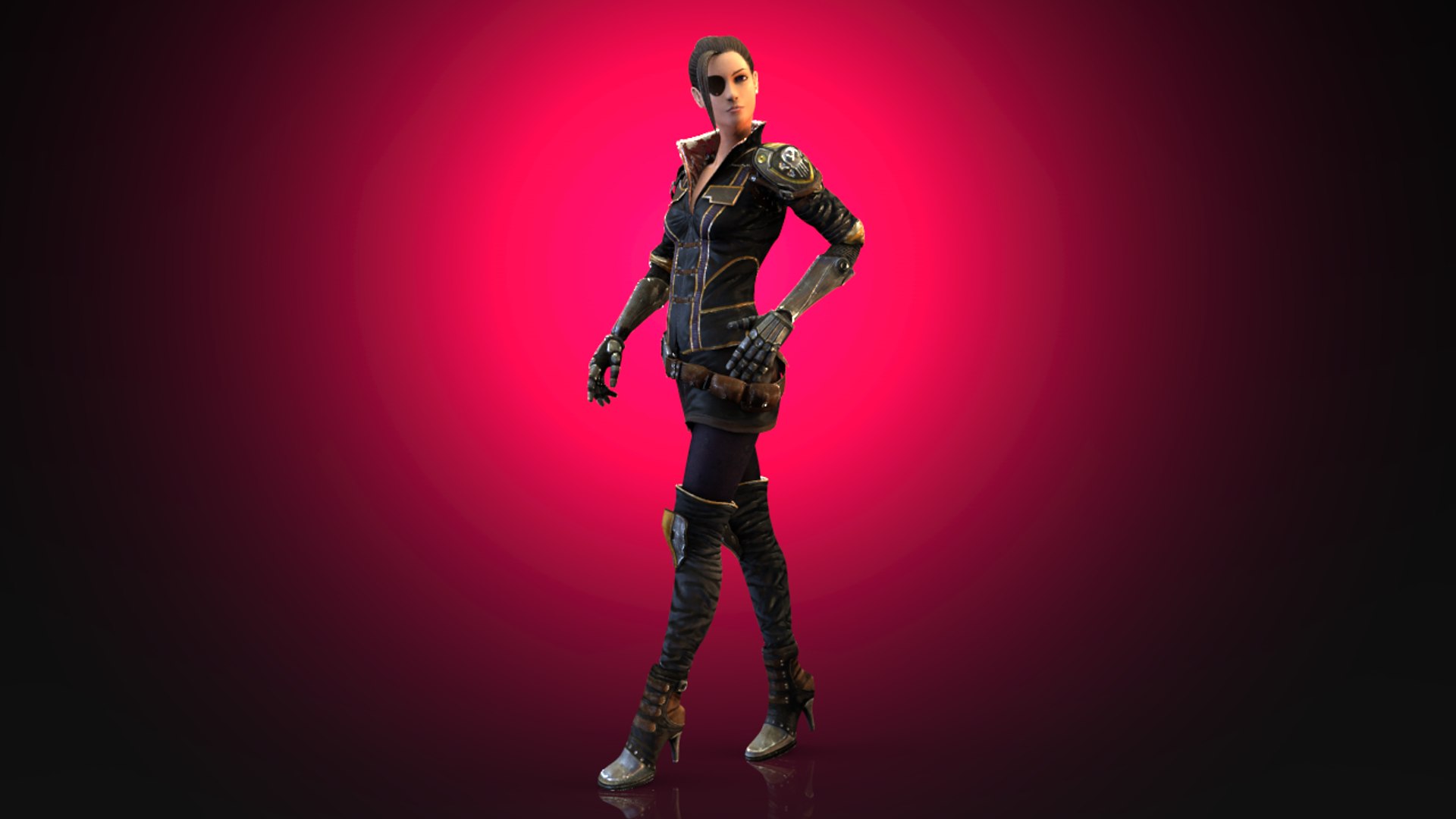 3d eve sexy woman warrior character model