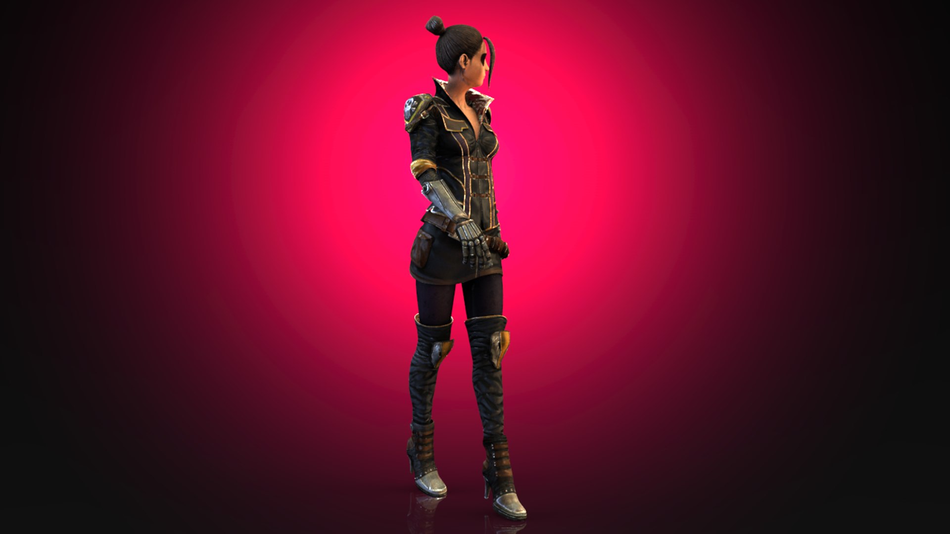 3d eve sexy woman warrior character model