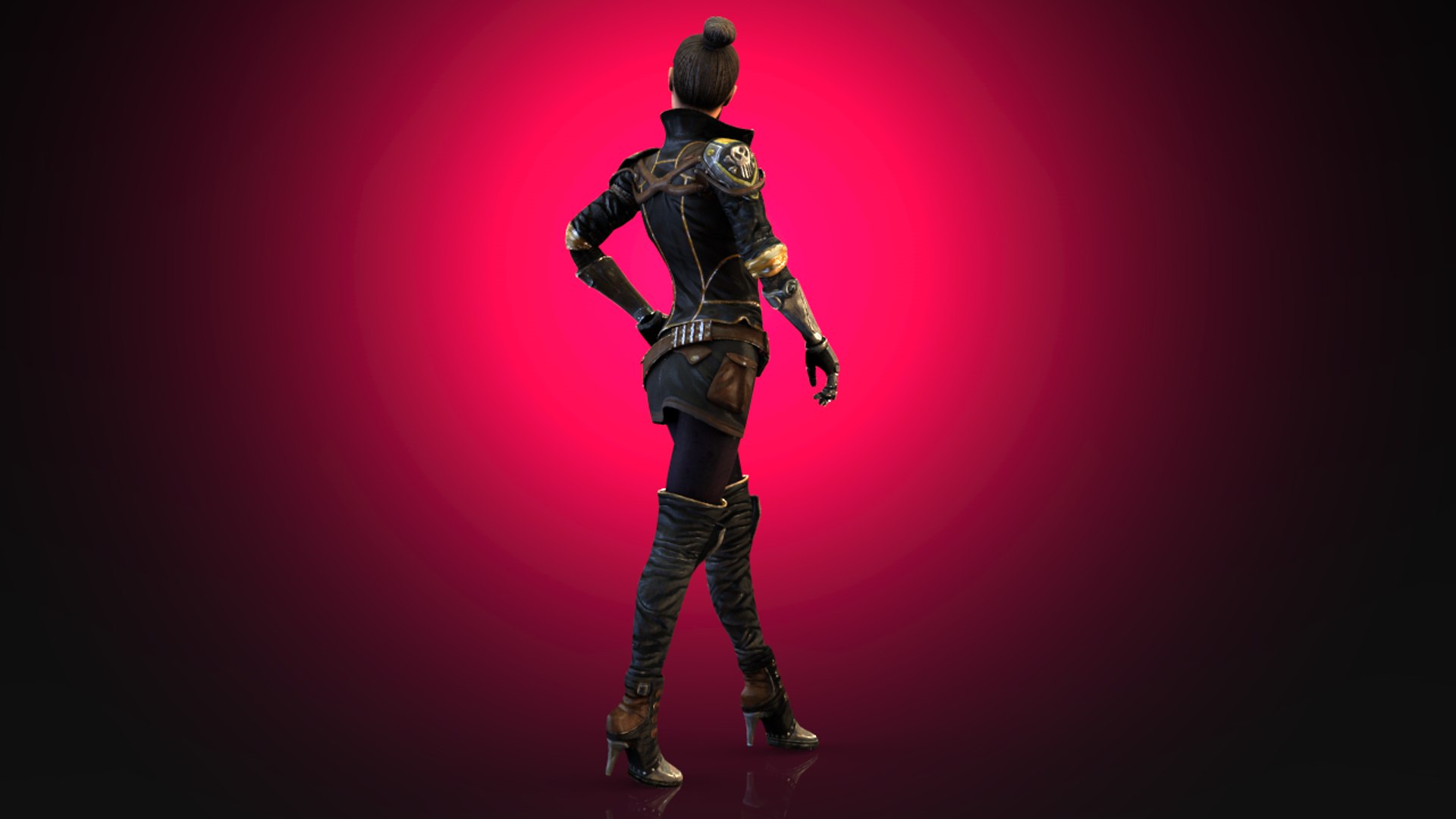 3d eve sexy woman warrior character model