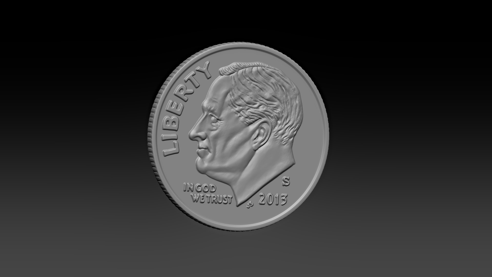 3D dime coin pbr model - TurboSquid 1680894