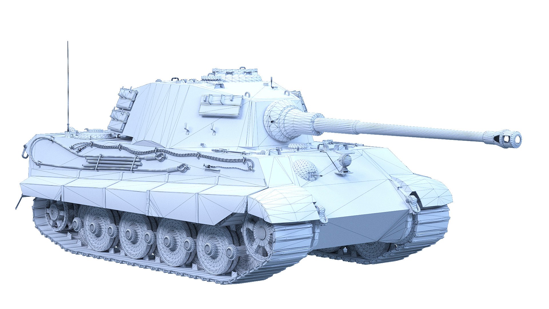 3D Tiger 2 Tank Model - TurboSquid 2333339