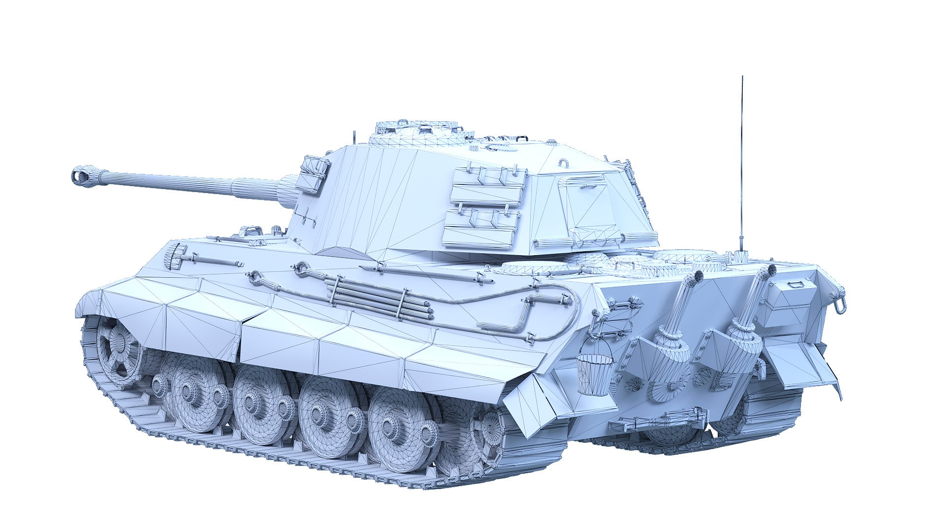 3D Tiger 2 Tank Model - TurboSquid 2333339