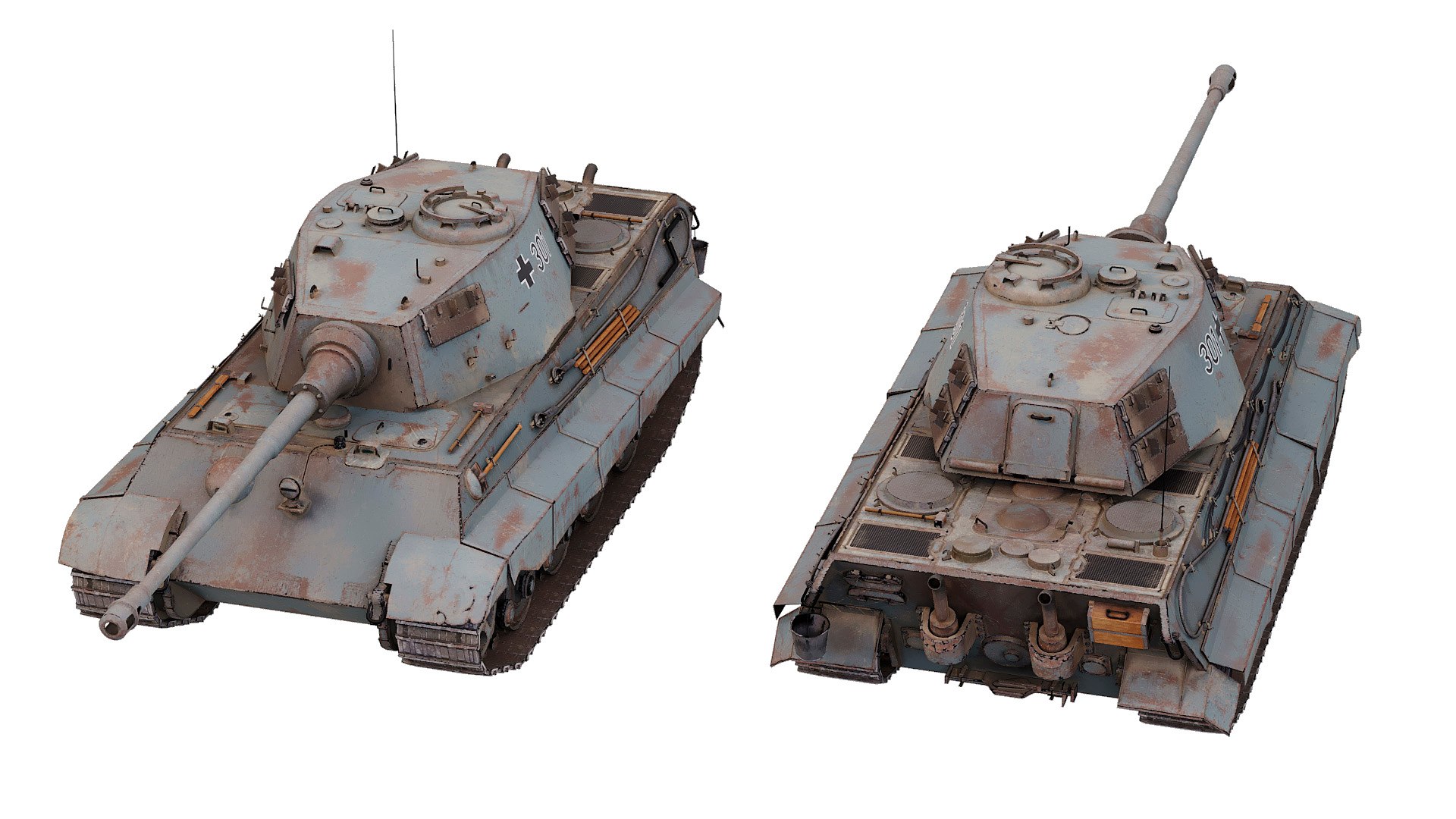 3D Tiger 2 Tank Model - TurboSquid 2333339