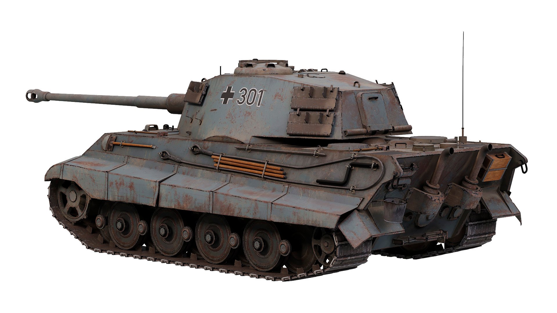 3D Tiger 2 Tank Model - TurboSquid 2333339