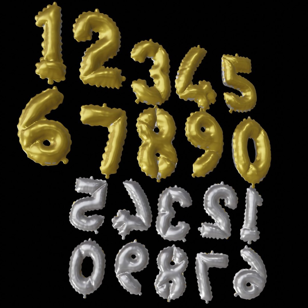 3D Numbers Numericals balloon - TurboSquid 1782326
