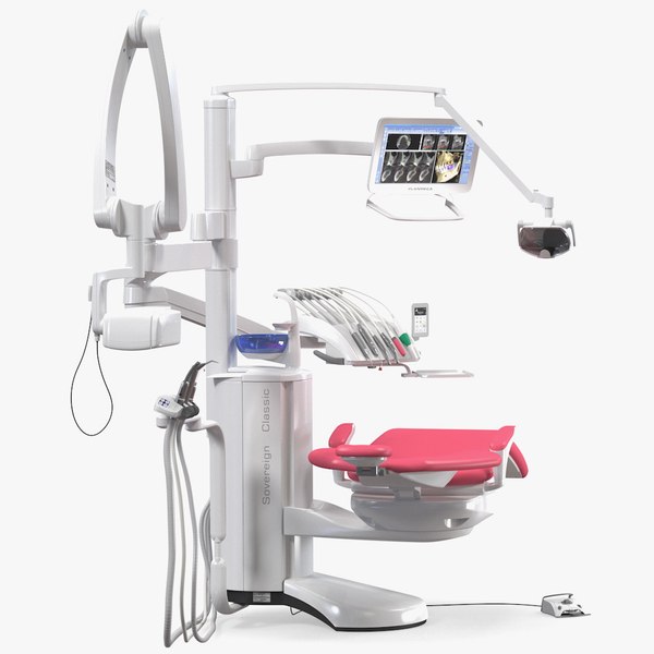 3d planmeca dental equipment set model