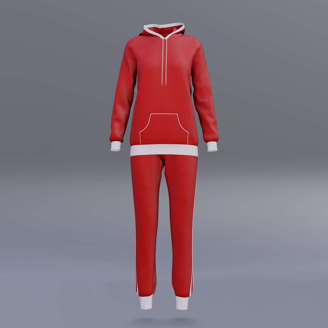 3D red tracksuit - hoodie - TurboSquid 1464963