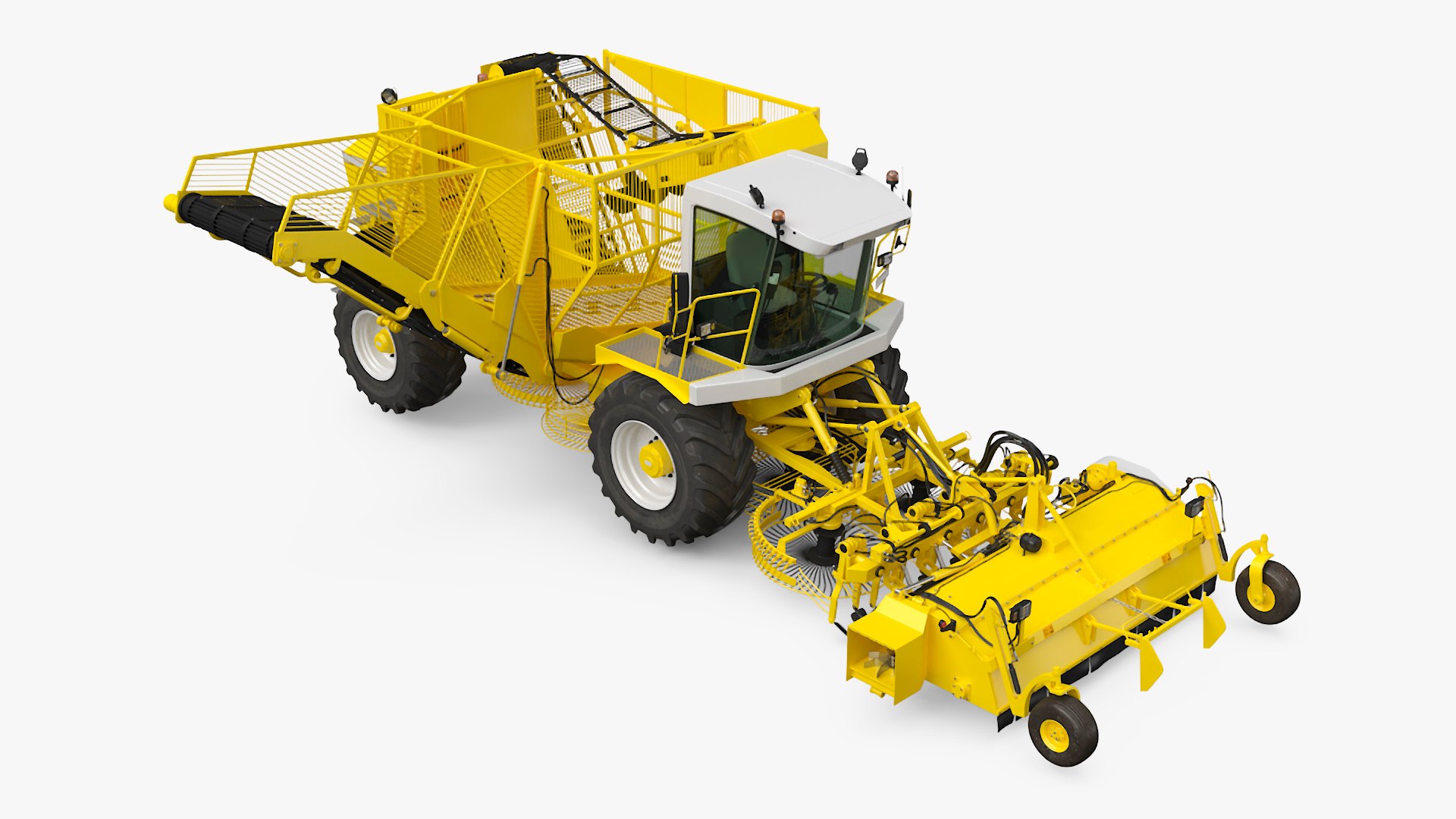 Agricultural Beet Harvester Machine Yellow Rigged Model - TurboSquid ...