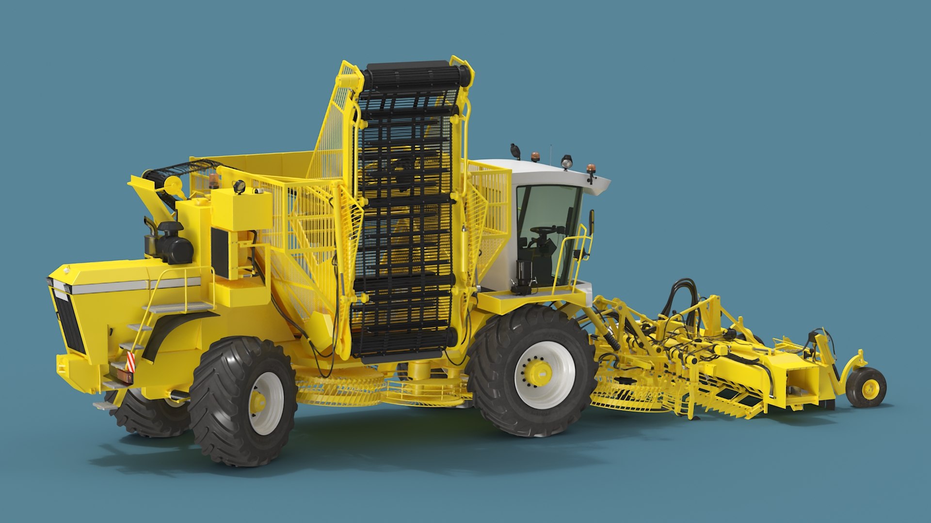 Agricultural Beet Harvester Machine Yellow Rigged Model - TurboSquid ...