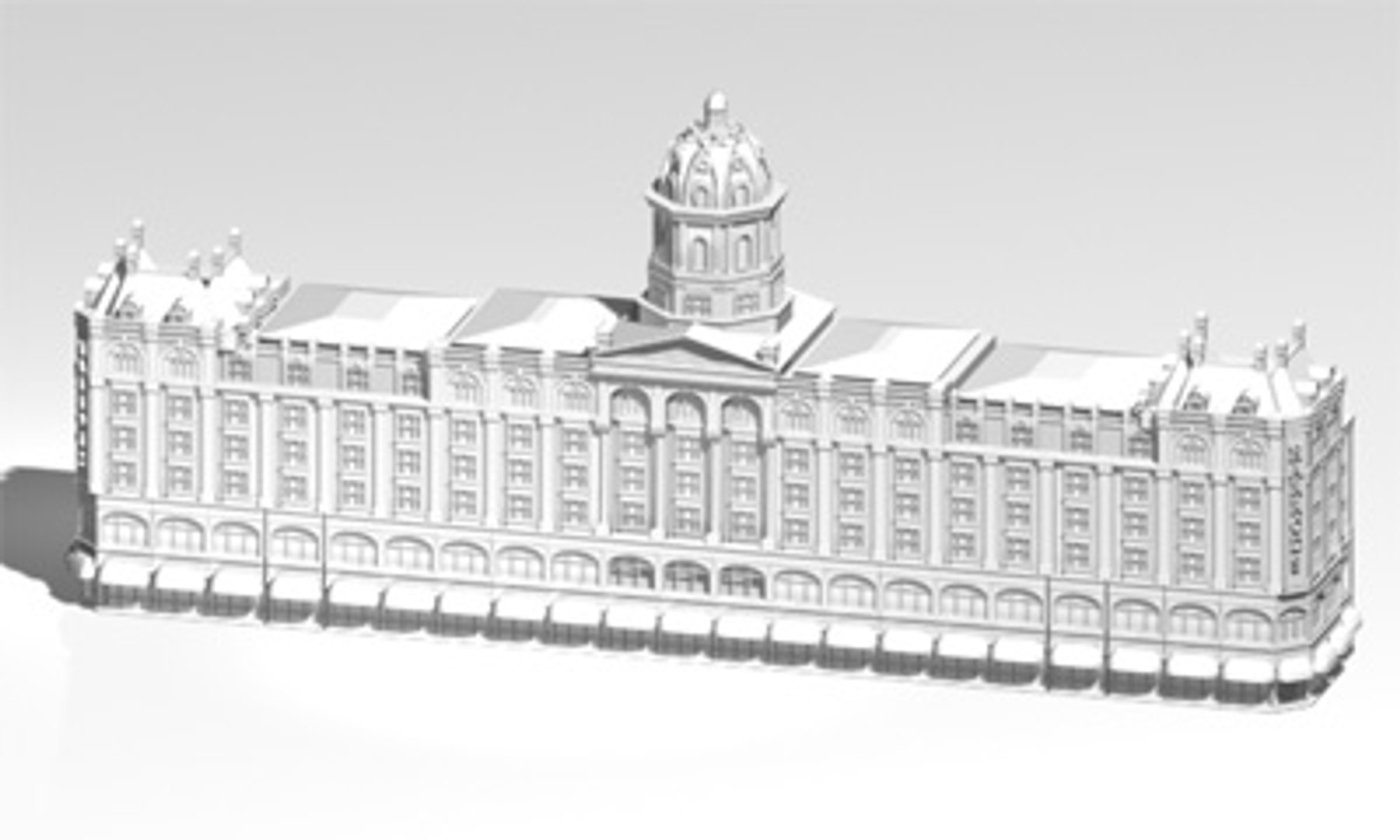Store Harrods Landmarks 3d Model