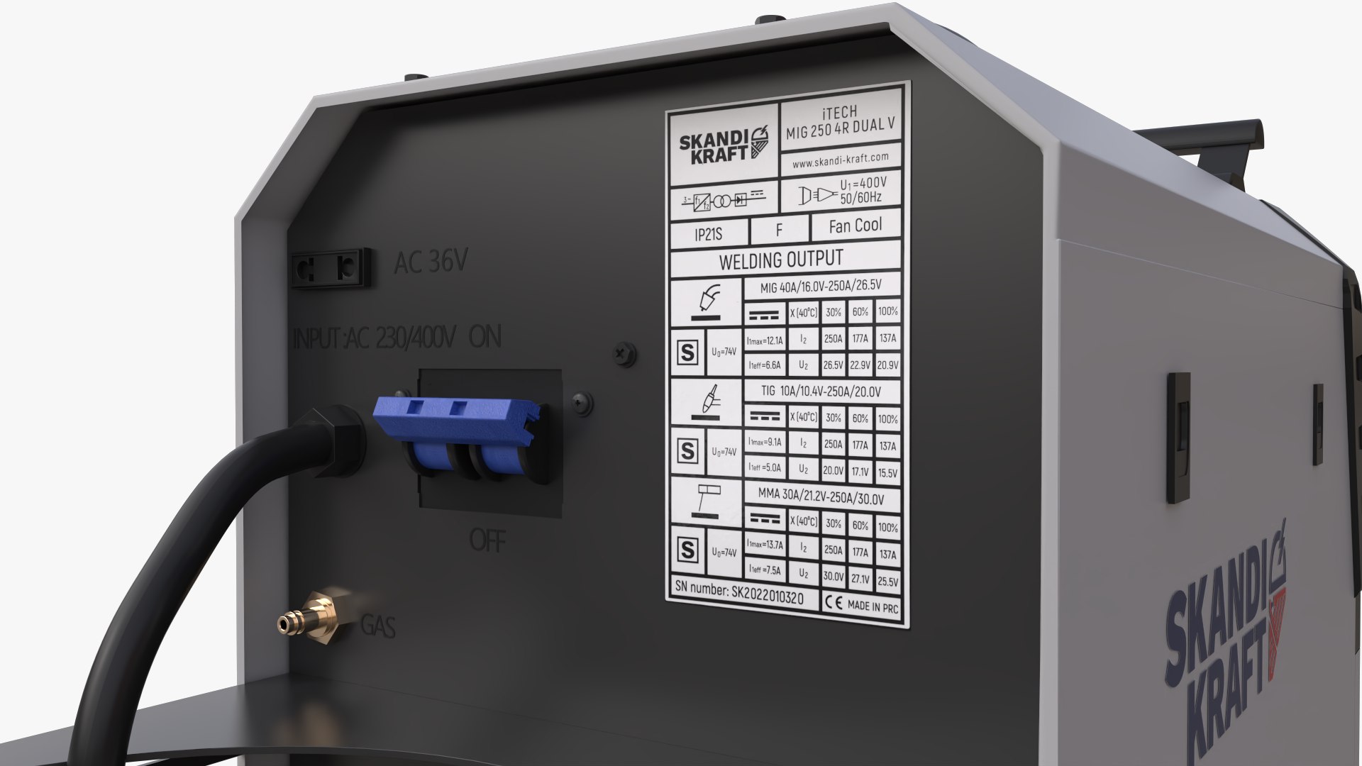 Skandi Kraft welding machine - iTECH MIG 250 4R dual V 3D model ...