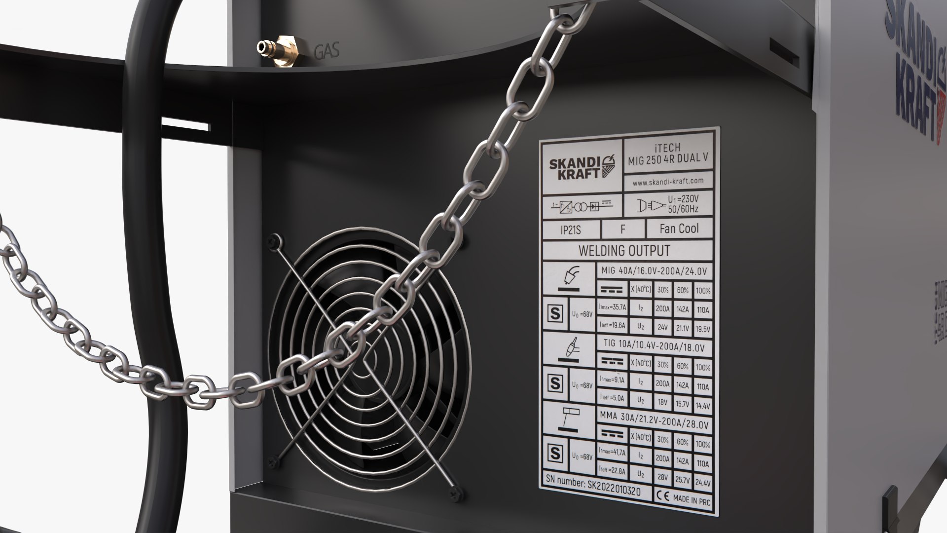 Skandi Kraft welding machine - iTECH MIG 250 4R dual V 3D model ...