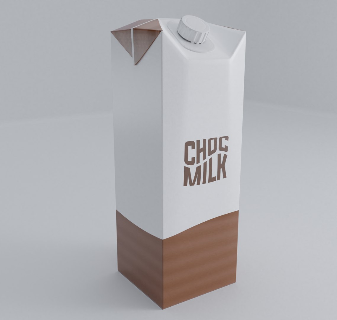 Milk Box 3D Model - TurboSquid 1574139