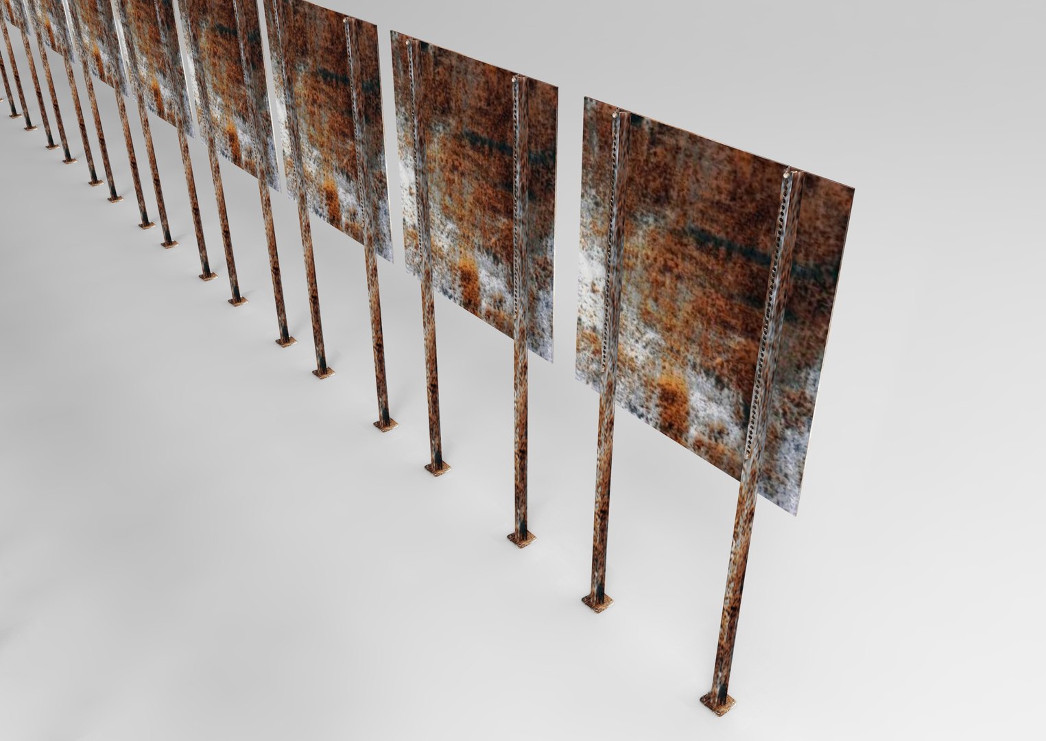 3D Cube Yellow Sign Rust 50 Piece - TurboSquid 1735052