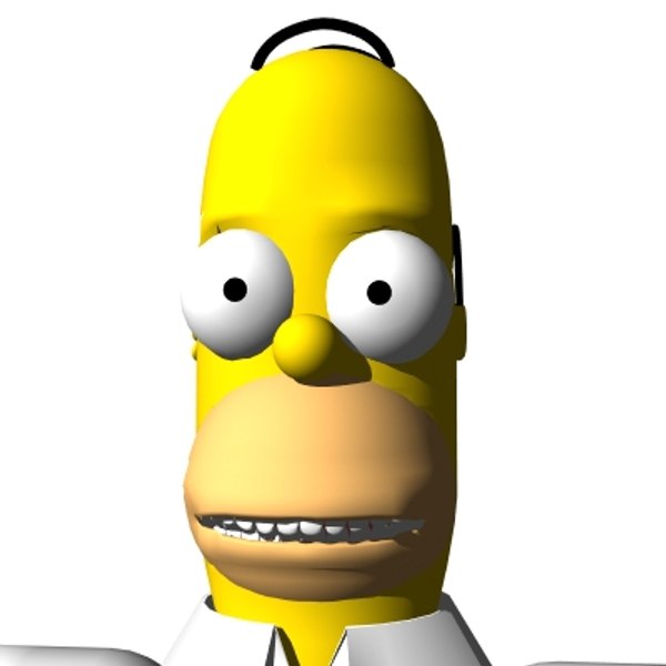 homer simpson skelegons morph targets 3d model
