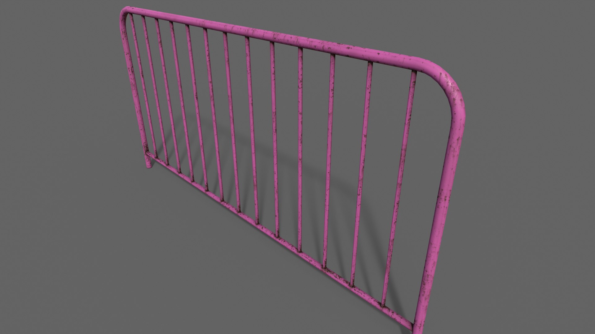 3D PBR Pedestrian Guard Rail Pink V1 - TurboSquid 1866218