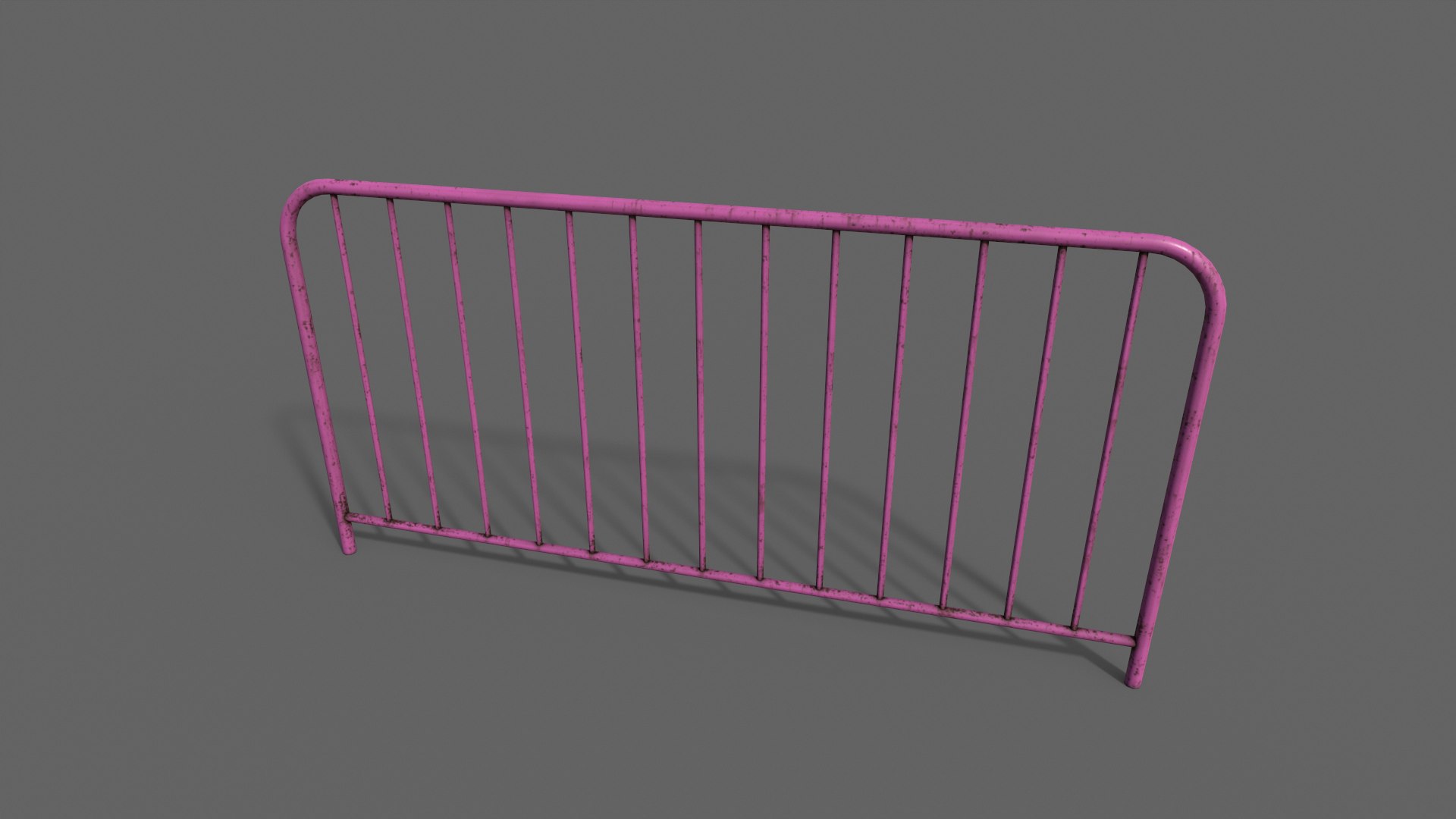 3D PBR Pedestrian Guard Rail Pink V1 - TurboSquid 1866218
