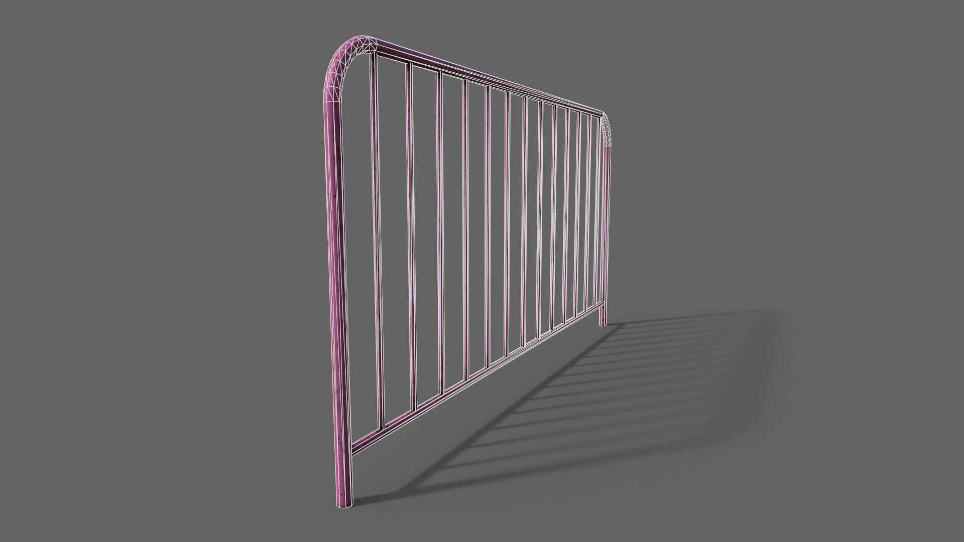 3D PBR Pedestrian Guard Rail Pink V1 - TurboSquid 1866218
